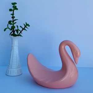 Accents | Vintage Light Pink Ceramic Swan Home Decor | Poshmark